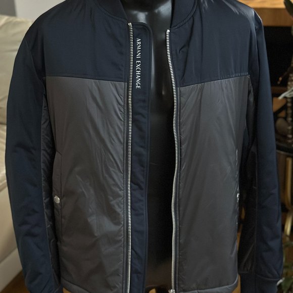 Armani Exchange | Jackets & Coats | Armani Exchange Bomber Jacket Blue ...